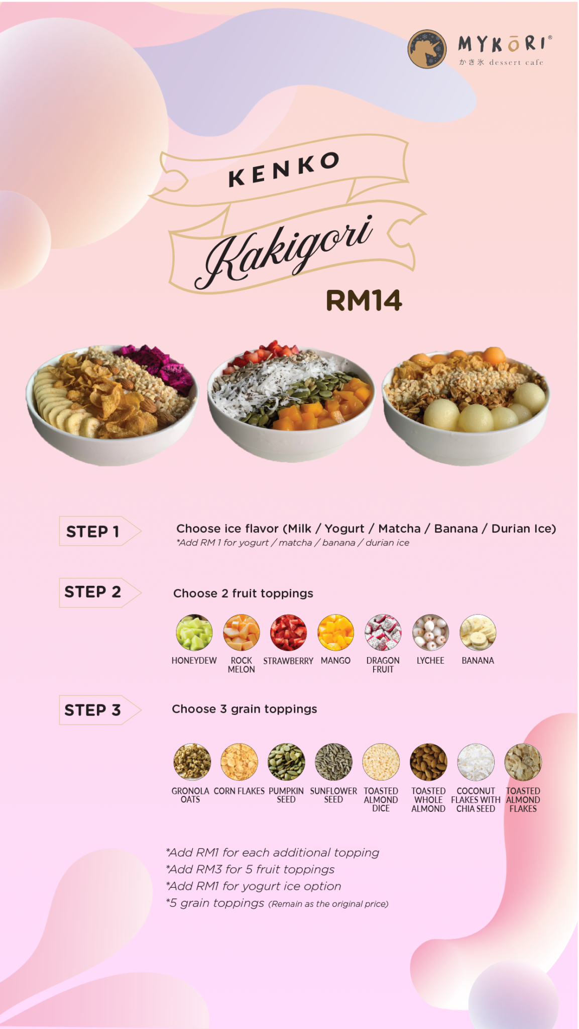 Mykori Arau, Perlis - E-Menu - MyKori Dessert Cafe